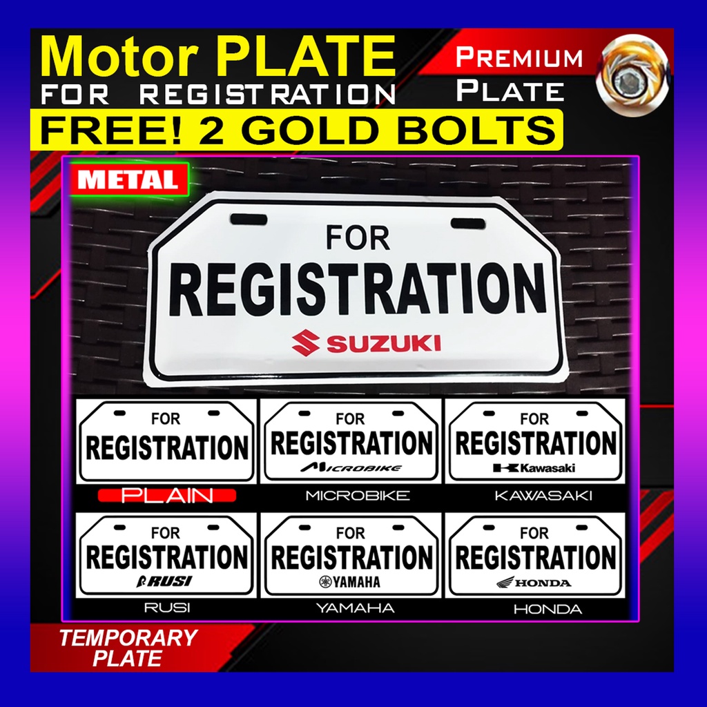 Shop for registration plate for Sale on Shopee Philippines