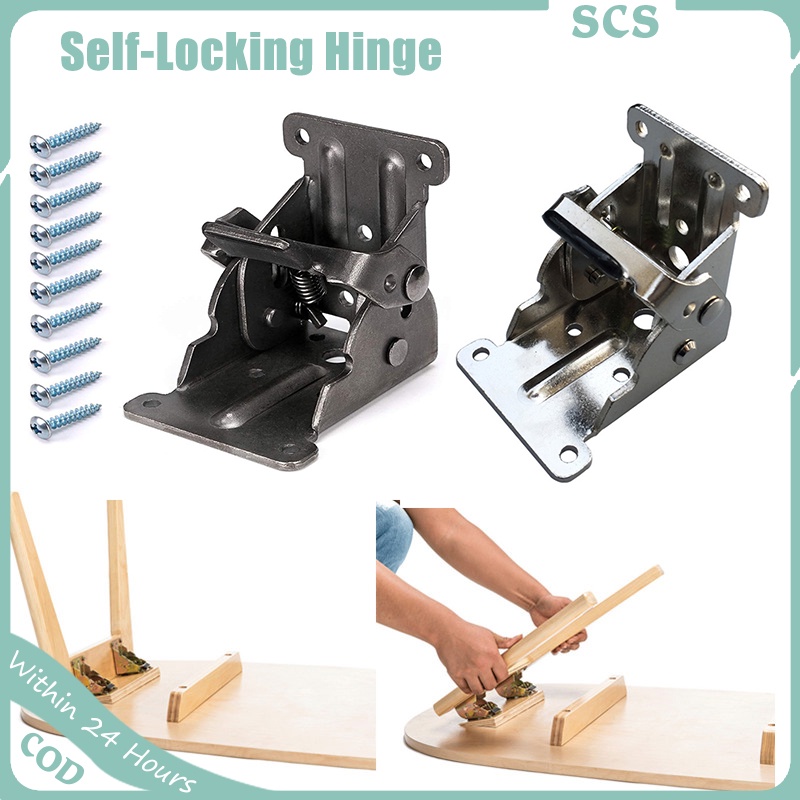 Foldable Bracket Self-Lock Hinge 90 Degree Folding Table Legs Hinge for ...
