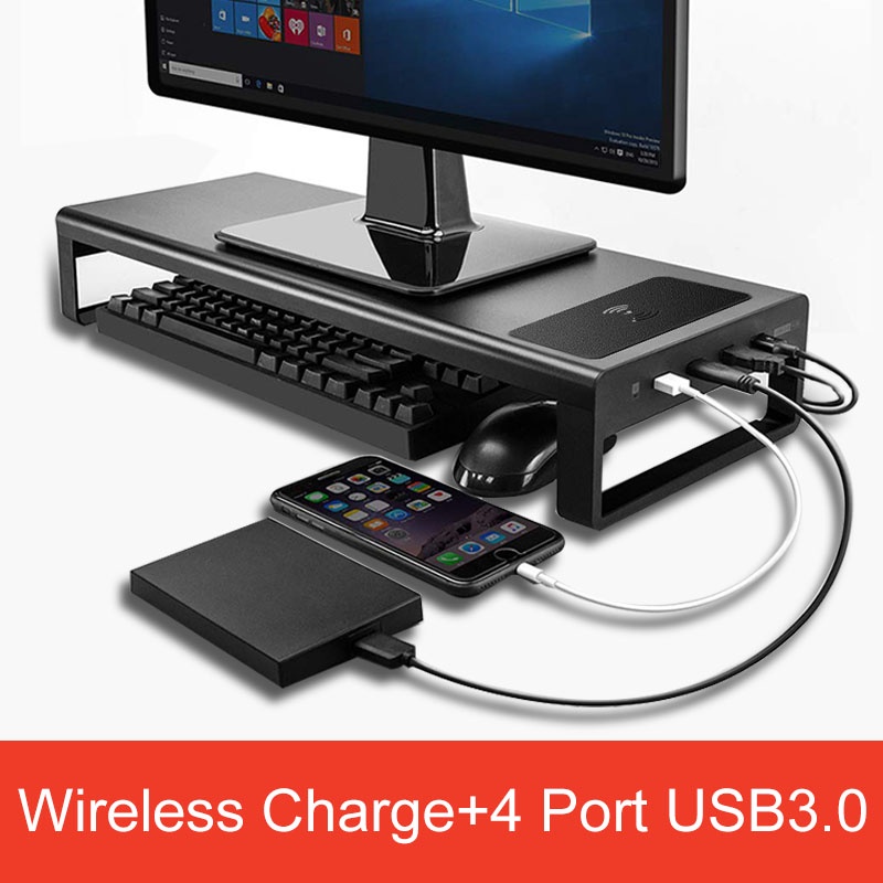 USB Wireless Charger Monitor stand desktop monitor stand Aluminum Alloy ...