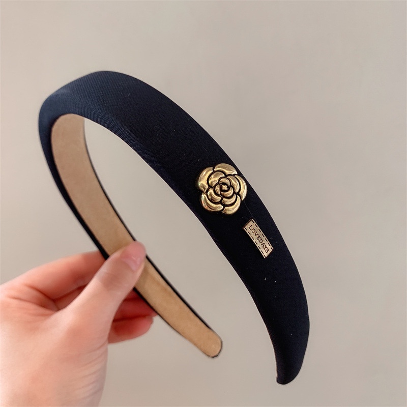High-end small fragrant wind camellia headband luxury high-end headband ...