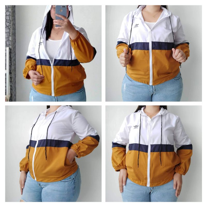 WindBreaker Taslan Hoodie Jacket tricolor Plussize fit to Xl upto 3XL ...