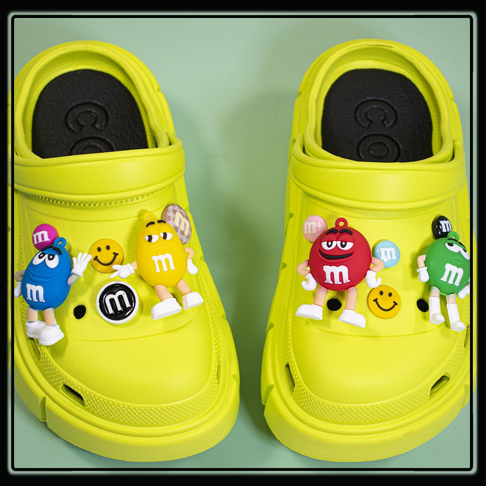 Kids Cute Shoe Accessories Jibbitz Set Crocs Cute Cartoon M Bean Doll ...