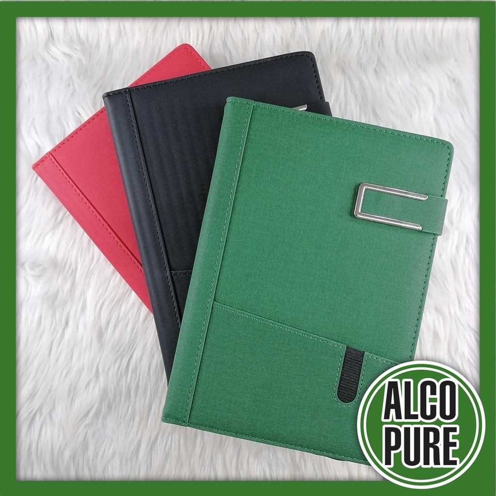 Soft Bound Fabric Cover Notebook With Front Pocket and Magnetic Clip ...