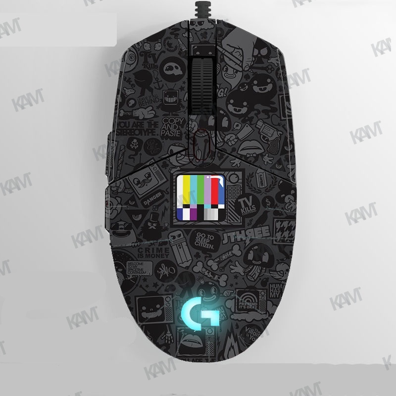 Kam For Logitech G304 mouse skin anti-sweat sticker elastic non-slip ...