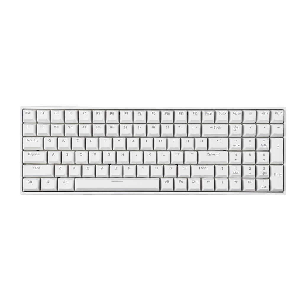 YMDK 133 RSA Ball Shape White Thick PBT Double Shot Shine Through ...