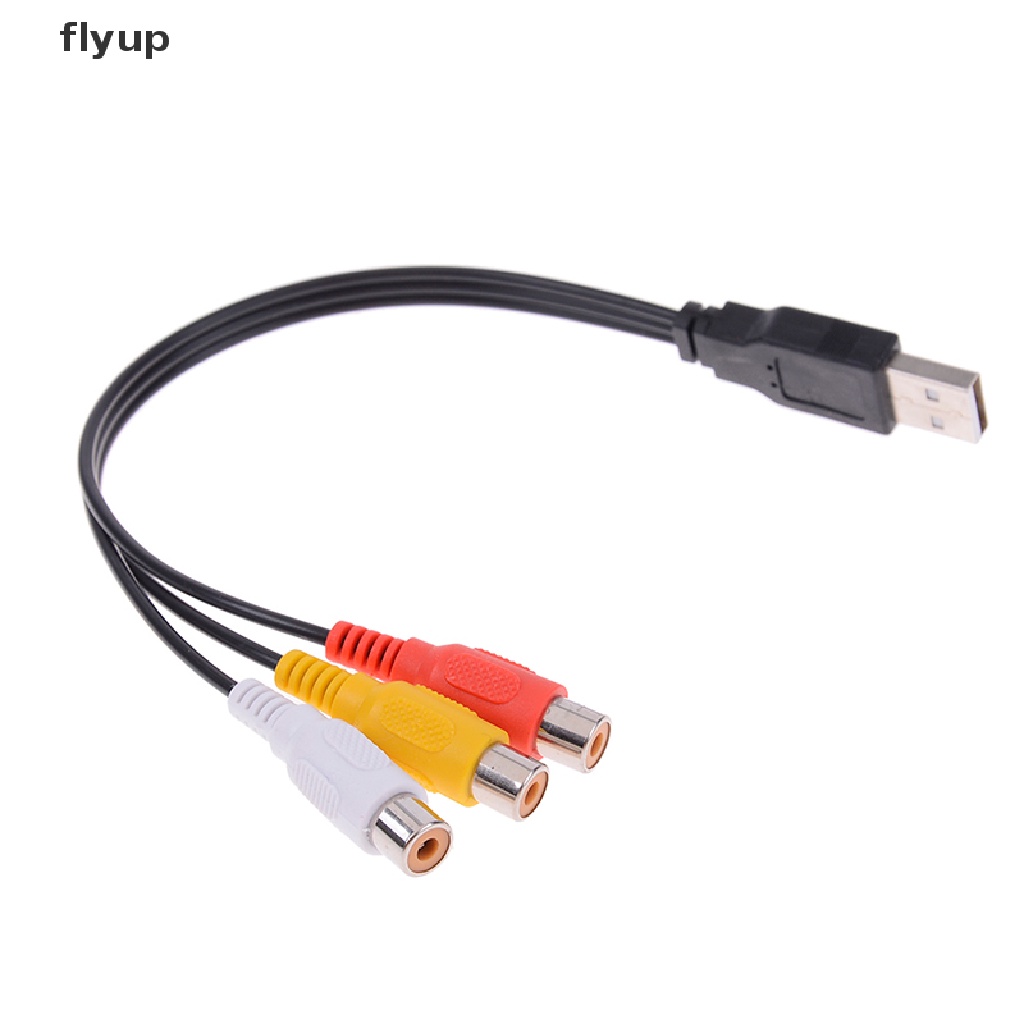 flyup USB male plug to 3 rca female adapter audio converter cable usb ...