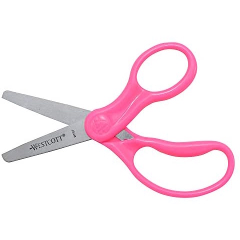 WESTCOTT Kids Scissors Blunt Tip Soft Handle Scissors Symmetrical ...
