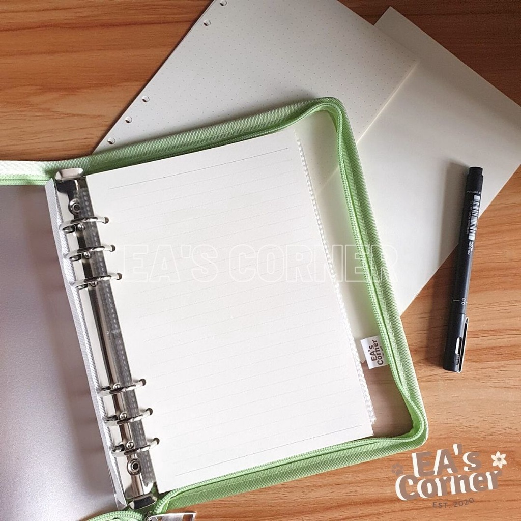 [EA's Corner] [A5] 6-Ring Binder Refill Paper Pages (Lines, Dots, Plain ...