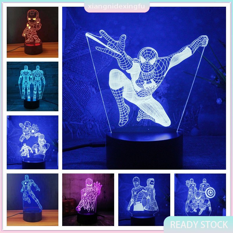 Marvel The Avengers Hulk 3D Light USB Birthday Gift LED Desk Lamp Kids ...