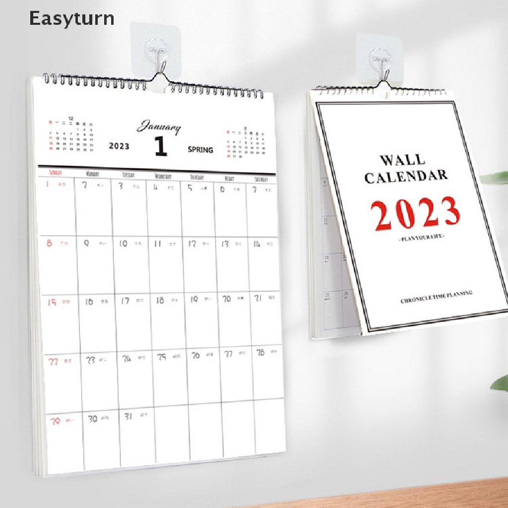Easyturn 2023 Simple Wall Calendar Weekly Monthly Planner Agenda ...