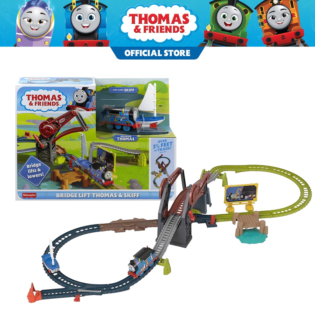 Fisher Price Thomas & Friends Bridge Lift Thomas & Skiff Toy Train Set ...