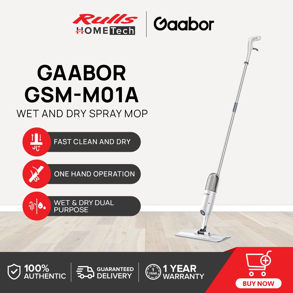 Gaabor GSM-M01A Dual-Purpose Wet and Dry Spray Mop | Shopee Philippines