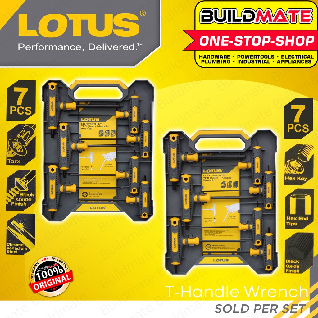 LOTUS T-Handle Wrench Set 7PCS MET | 7PCS TORX T-Handle Allen Wrench ...