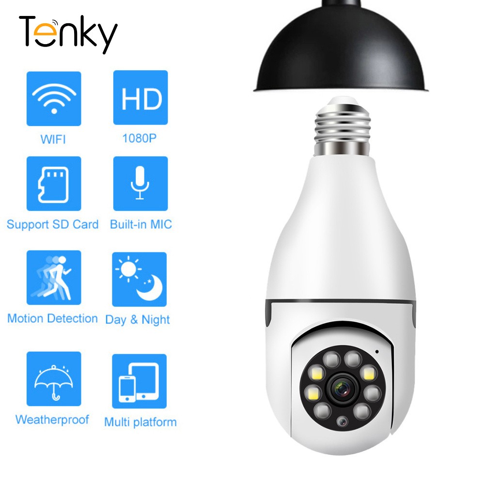 Tenky Smart bulb surveillance camera E27 (JXLCAM) white | Shopee ...