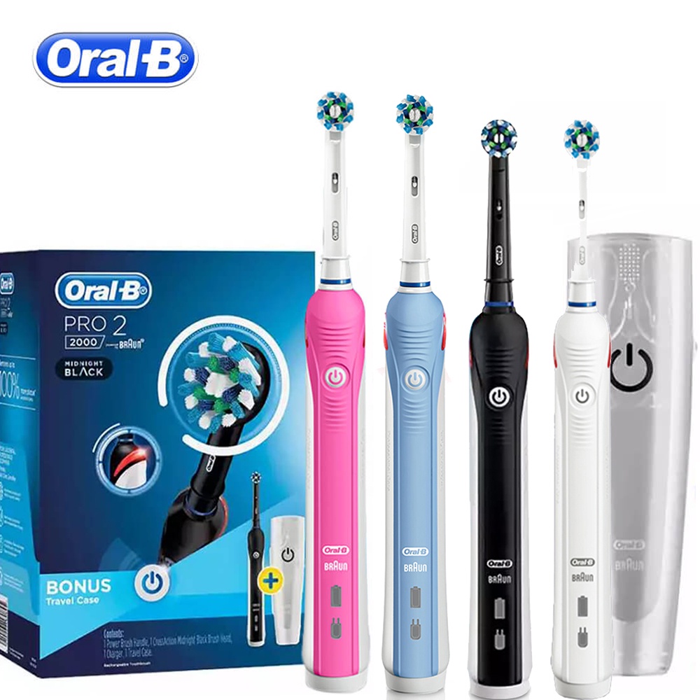Oral-B D12/PRO 600/700/2000/3000/4000/5000/Pro Ultra Electric Rechargeable Toothbrush with 2 ...