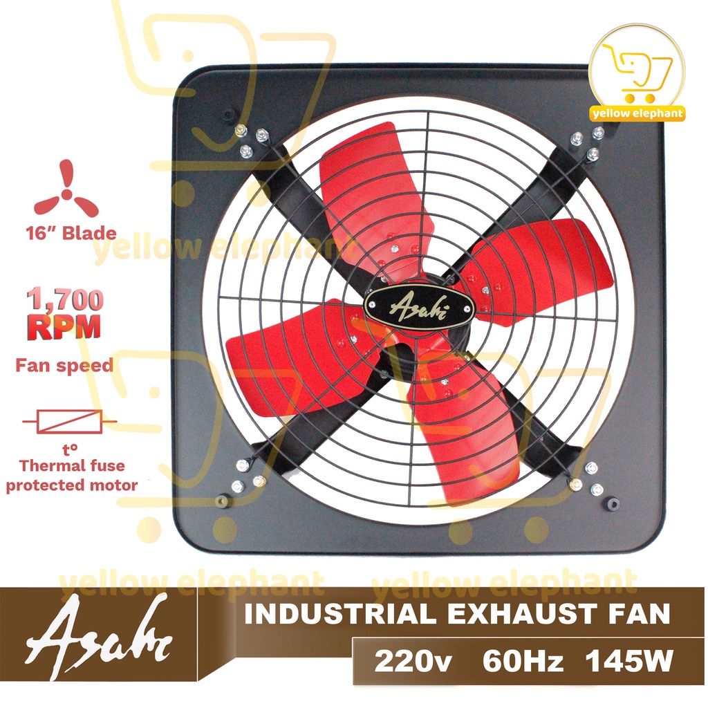 Asahi Exhaust Fan 145 WATTS Yellow elephant Everyday Low Price | Shopee ...
