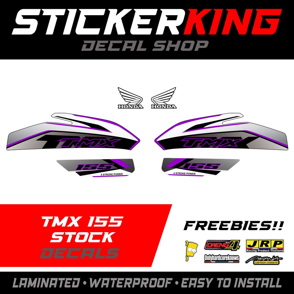 TMX 155 Stock Decals with freebies (Violet) | Shopee Philippines