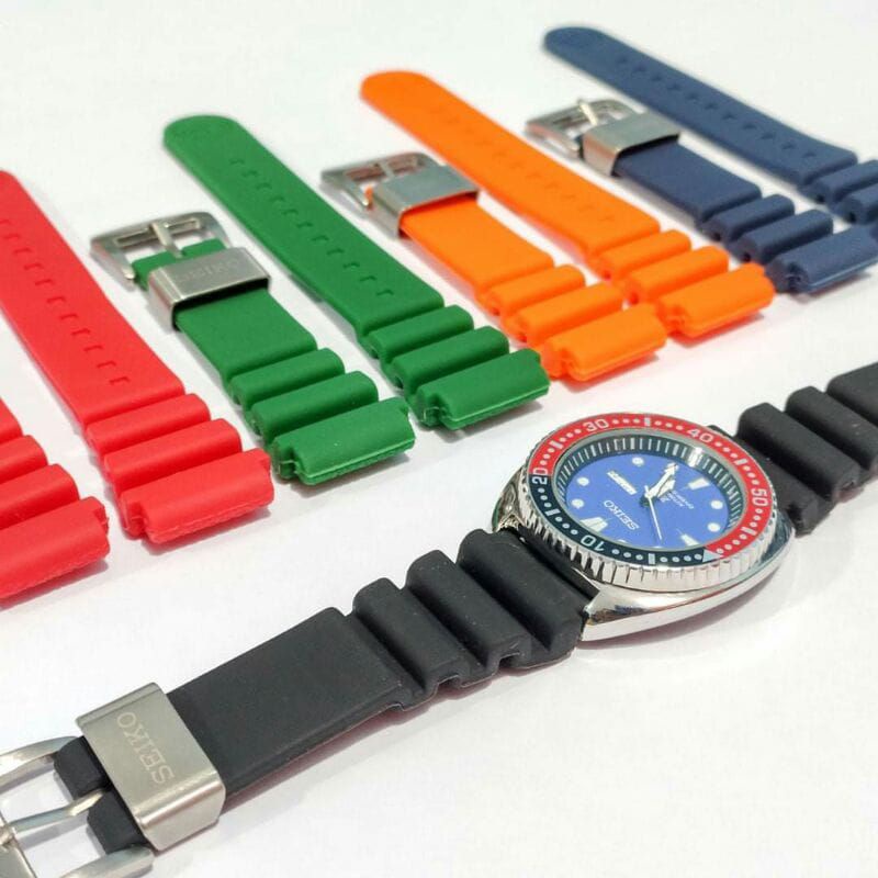 SEIKO Silicone RUBBER/RUBBER WATCH STRAP Seiko Diver 22mm Watch STRAP ...