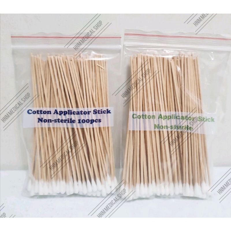 Cotton Applicator Stick Non-sterile 100pcs/pk | Shopee Philippines