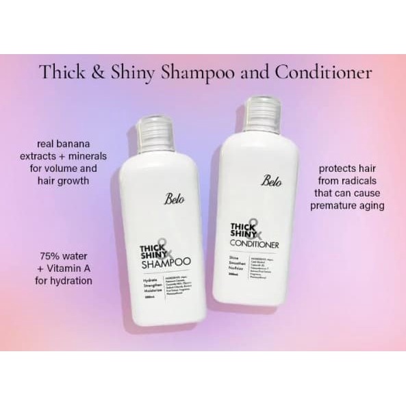 Belo Shampoo with free Conditioner Vicky Thick Shiny 200mL hair fall ...