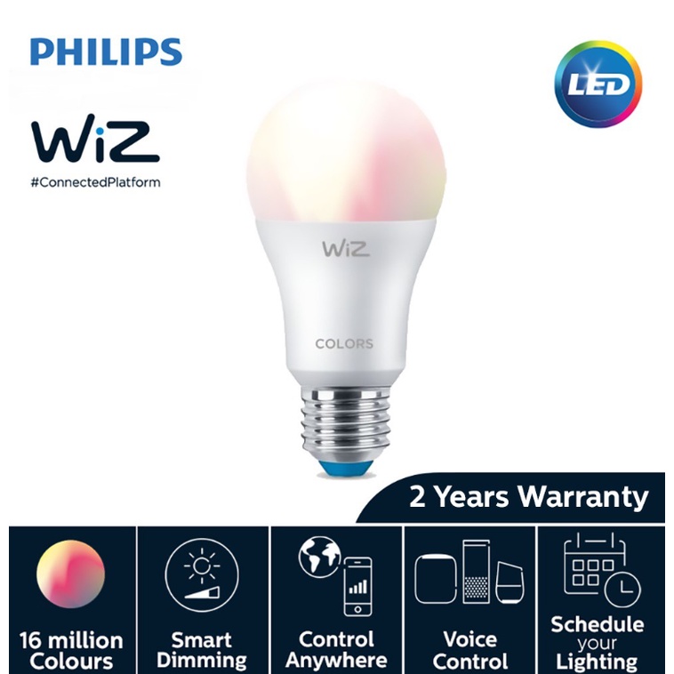 Philips WiZ E27 LED Smart Lighting Tunable White and Colour Bulb (9W / 13W RGB) | Shopee Philippines