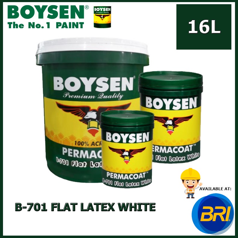Boysen B-701 Flat Latex Paint White 16 liters | Shopee Philippines