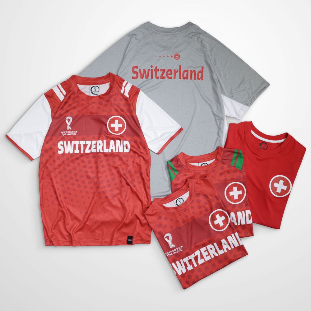 Original World Cup Qatar 2022 Merchandise – T-shirts – Switzerland ...