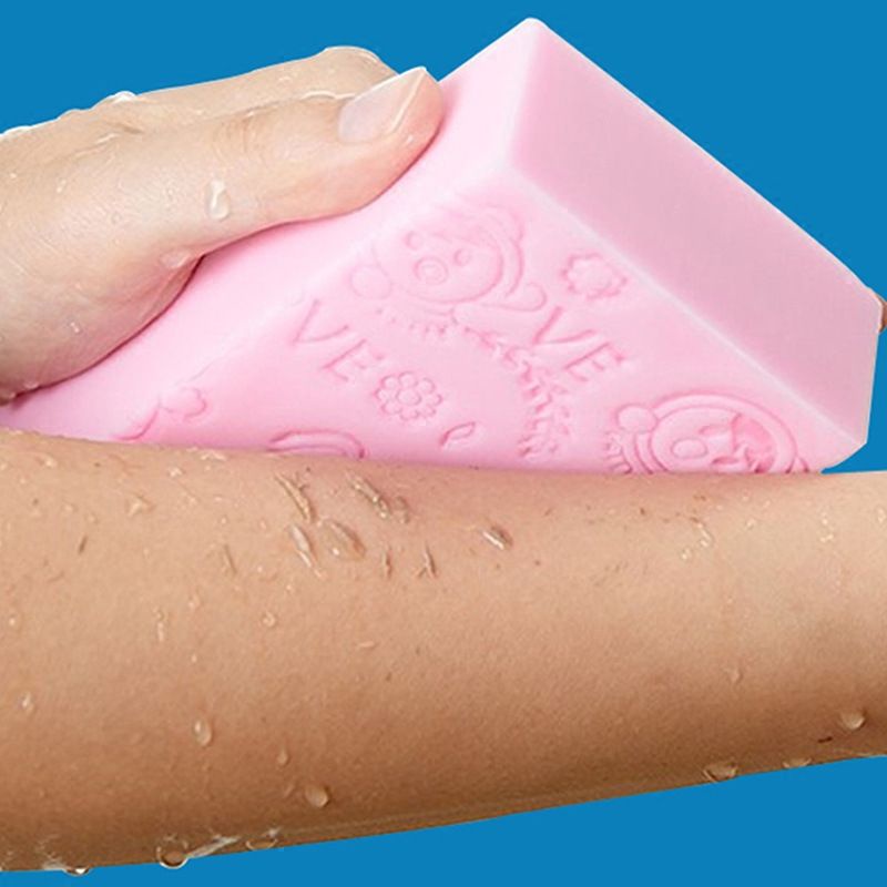 Sponge Clay Bath Sponge Printed Scrub Shower Baby Scrubber Washing ...