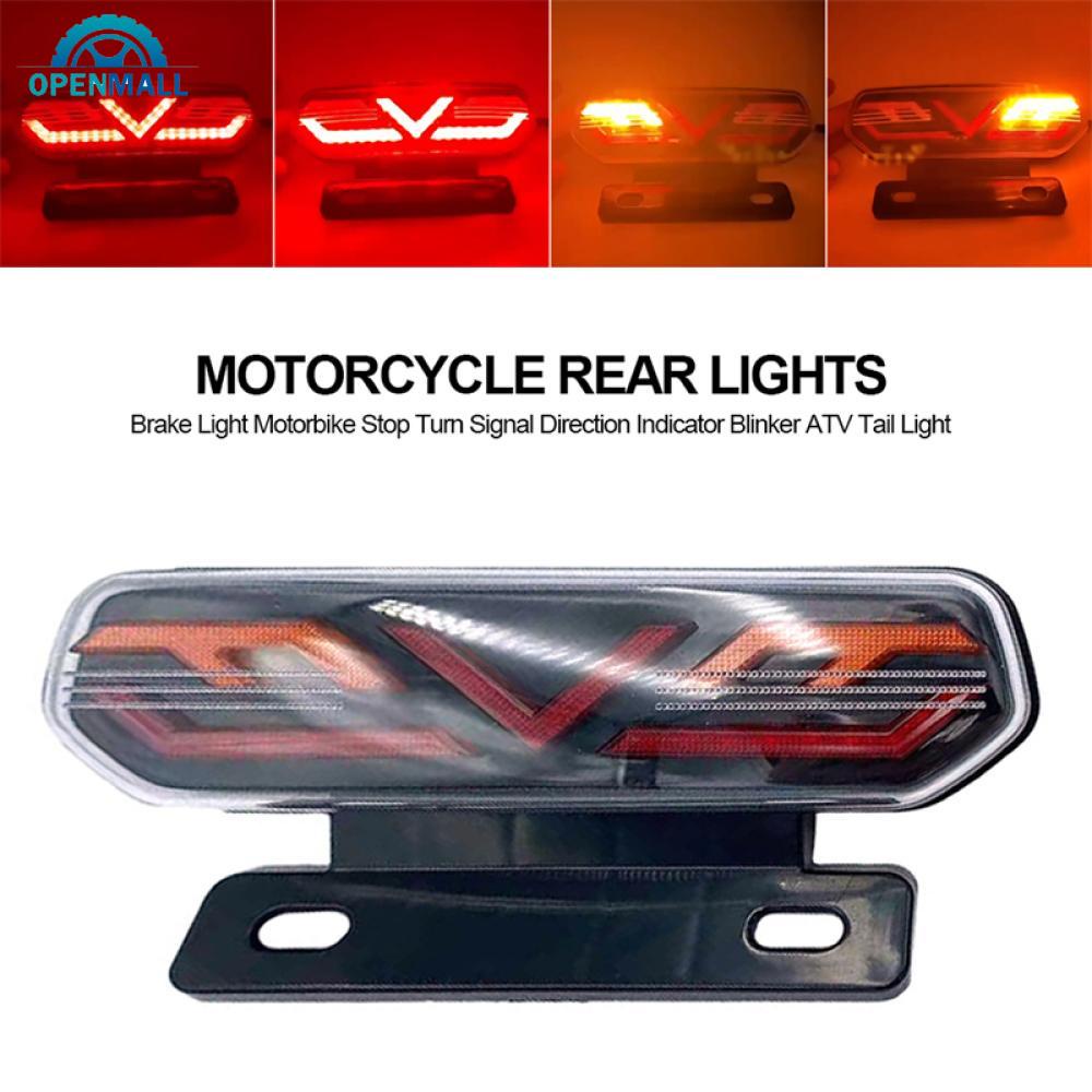 12V LED Tail Motorcycle Rear Lights With Turn Signals ATV Taillight ...