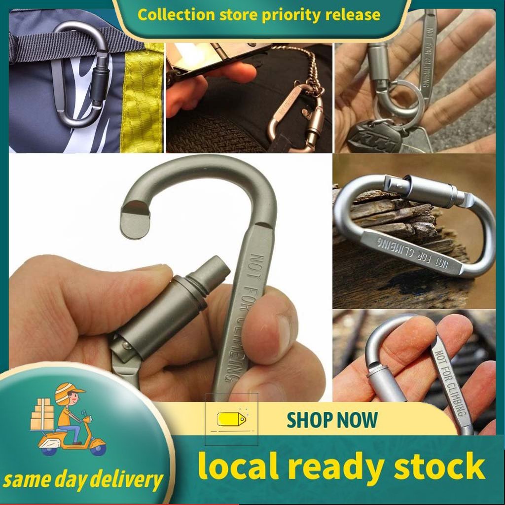 6pcs D-ring Carabiner Outdoor Backpacks Hammock Buckle Climbing Snap ...