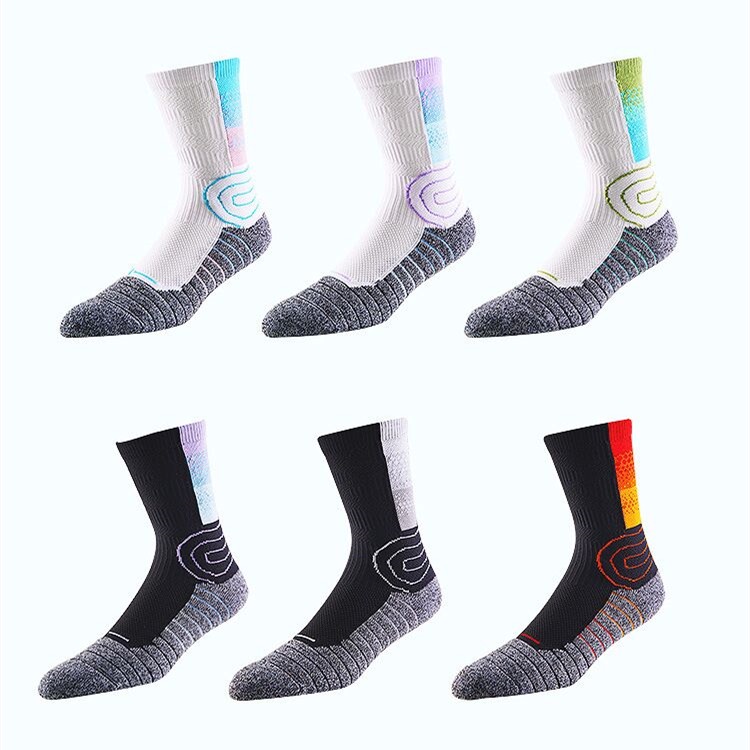 Gradient Basketball Socks High Cut Sports Socks Towel Bottom Hyper ...