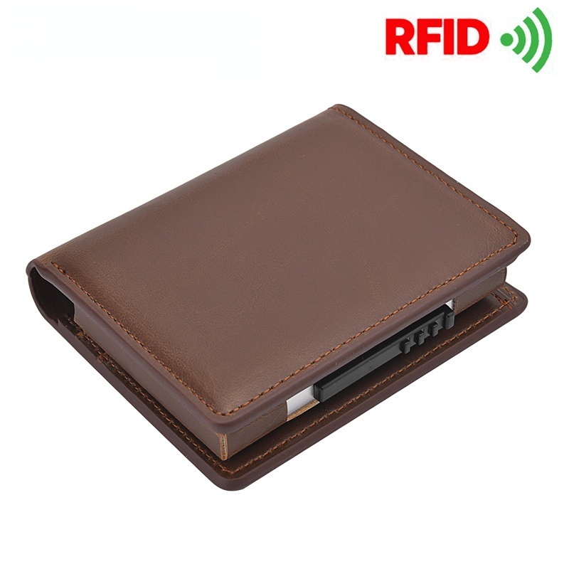 New Short Men's Wallet Automatic Pop-up Aluminum Alloy Card Holder Anti ...