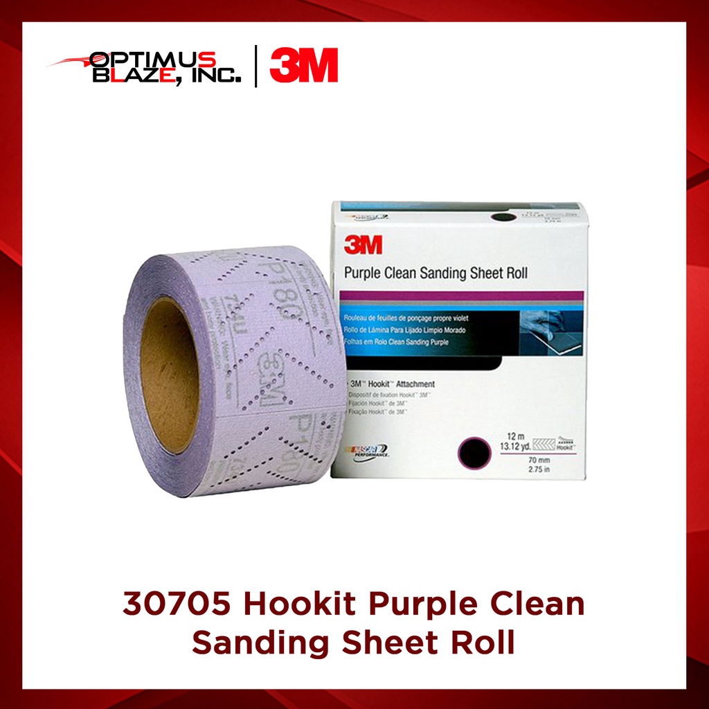 OptimusBlaze 3M 30705 Hookit Purple Clean Sanding Sheet Roll | Shopee ...