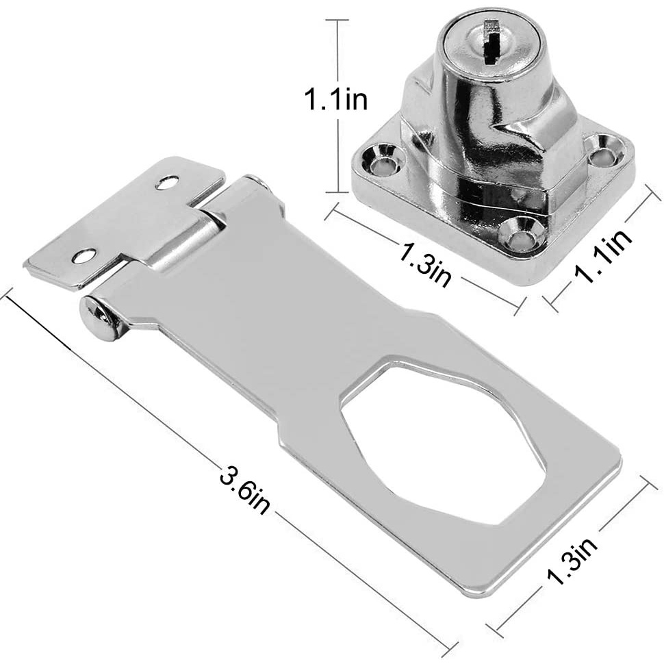 Twist Knob Keyed Locking Hasp for Small Doors, Cabinets and More, Steel ...