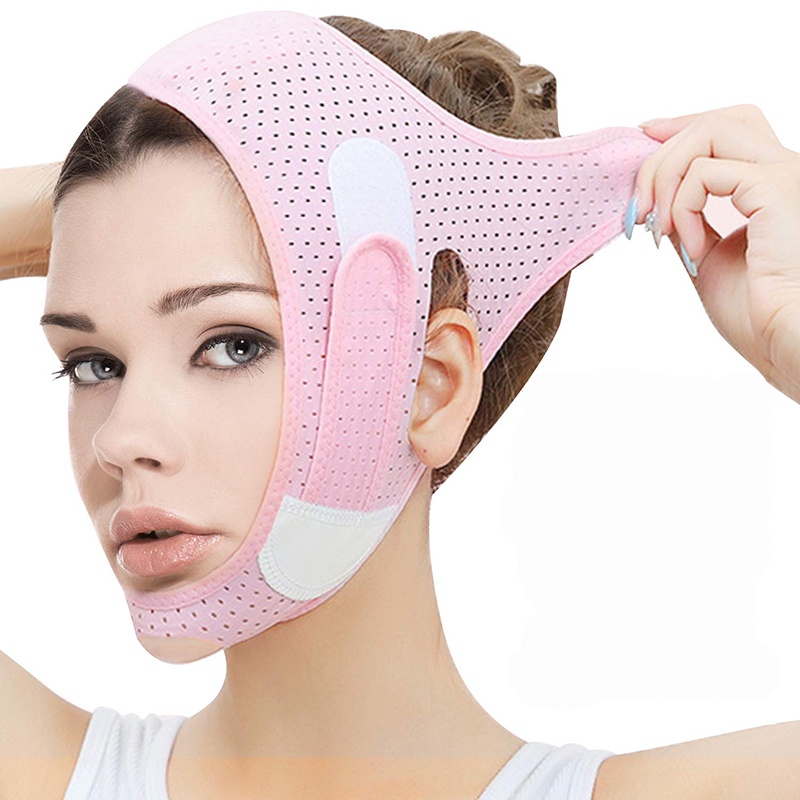 ﺴ Elastic Face Slimming Bandage V Line Face Shaper Women Chin Cheek