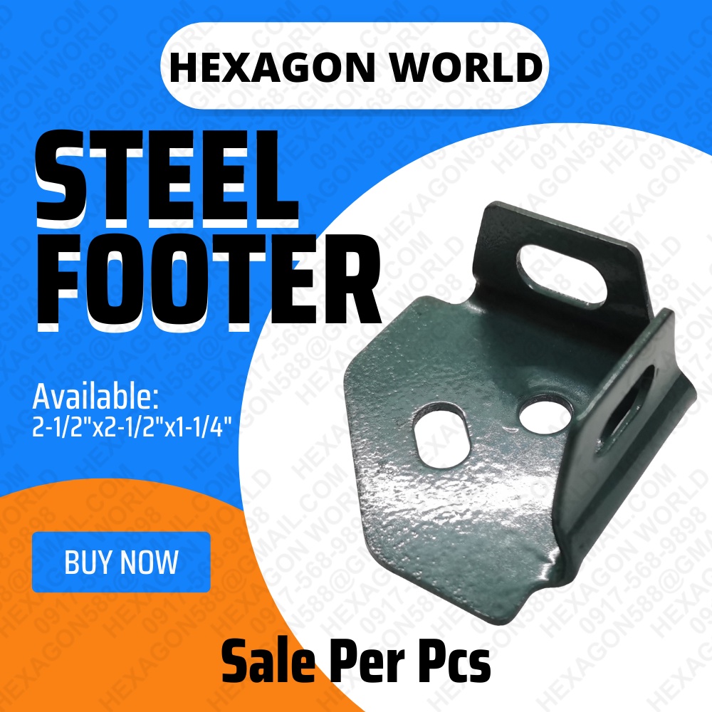 1Pcs SAB Steel Footer 65mmx65mmx30mm Heavy Duty Gery Steel Footer ...