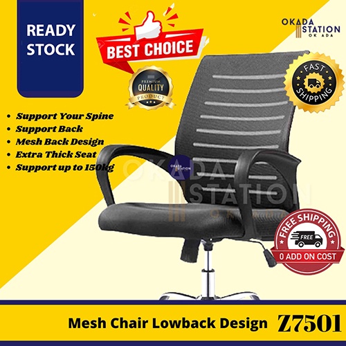 Mesh Office Chair Z7501 / Kerusi Pejabat / Medium Back Mesh Chair ...