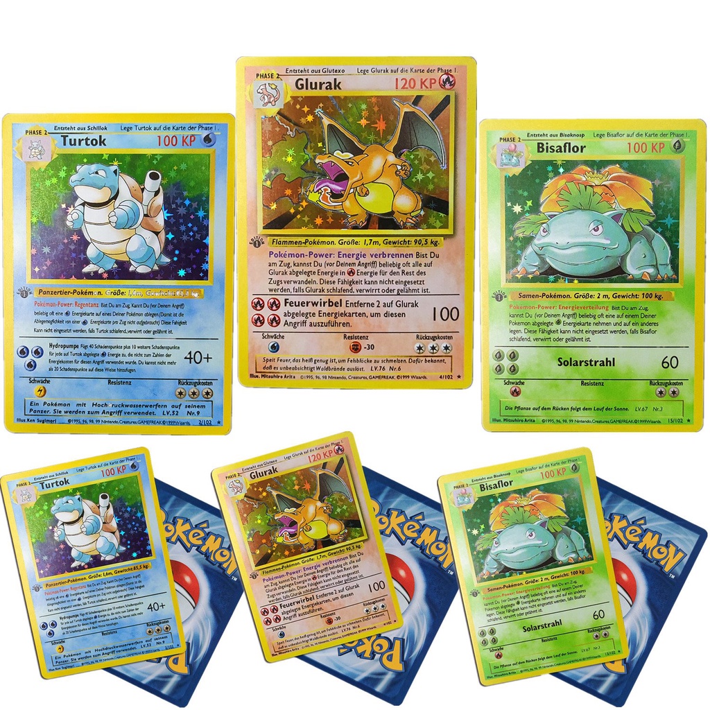 Pokemon Flash card Diy German 1996 Years First Generation Pokemon ...