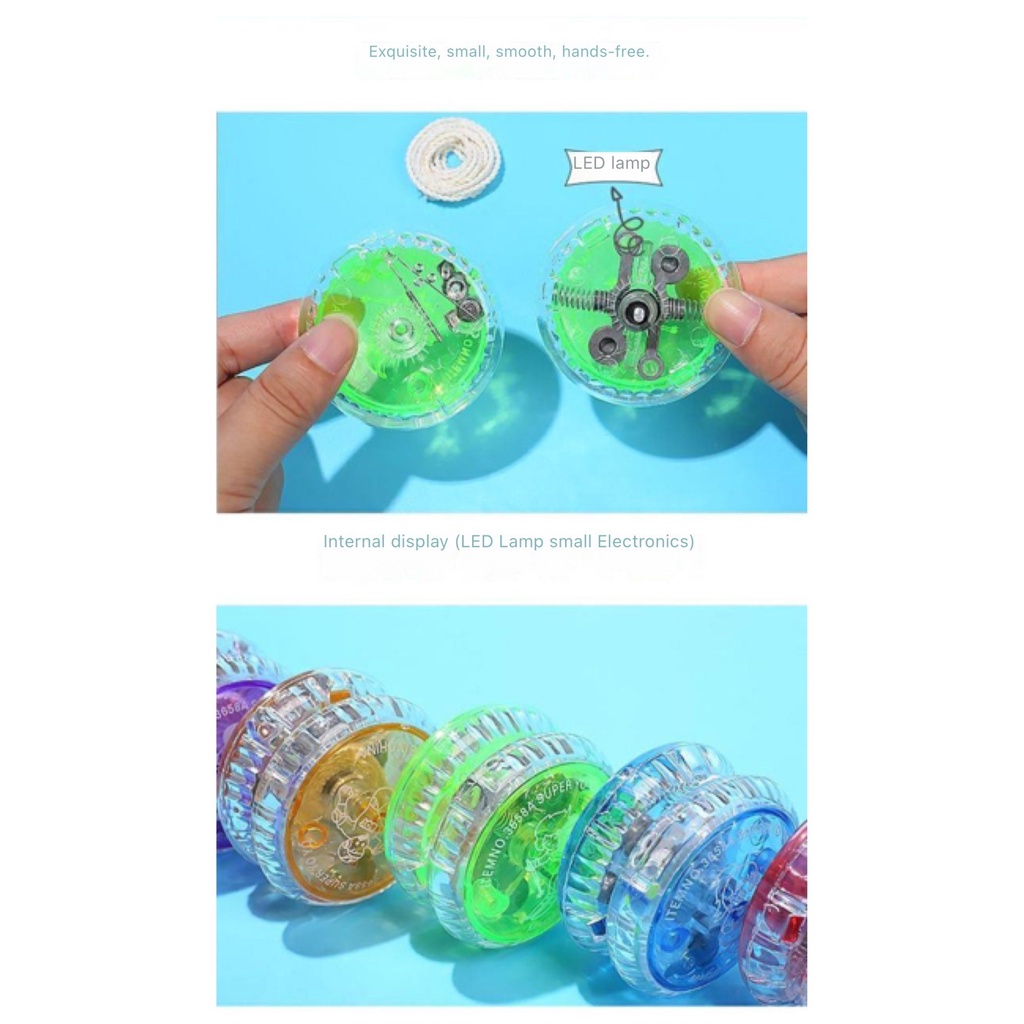 Pull string flying saucer flying flashing flying disk children's ...