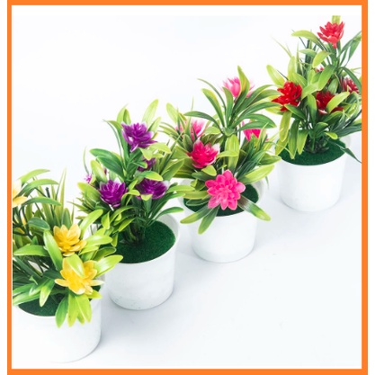 New Mini Artificial Flower Potted Plant Lotus Bonsai with Flower Pot ...