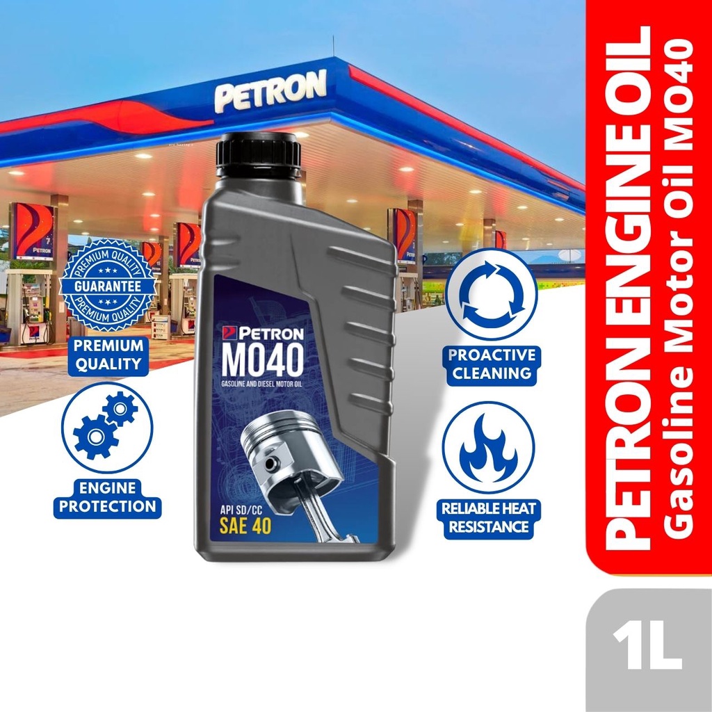 PETRON MO40 Gasoline Motor Oil SAE 40 1 Liter - 10163 petron lube happy engine oil motor ...