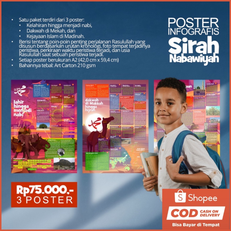 NABI Sirah Nabawiyah Islamic Poster The Story of the Prophet Muhammad ...
