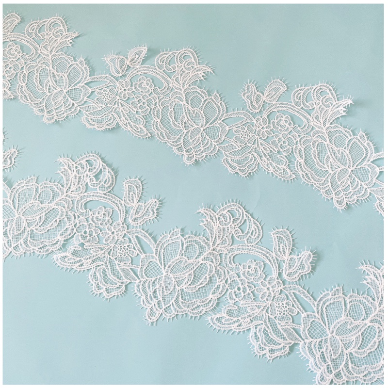 Border lace / French lace / Eyelash Border Lace 14cm Ready Stock ...