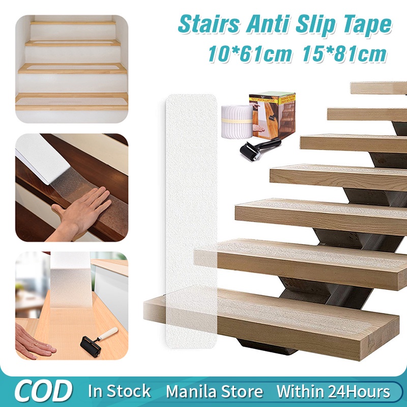 Large Size PEVA Clear Anti-Slip Grip Strips Sticker Steps Floor Shower ...