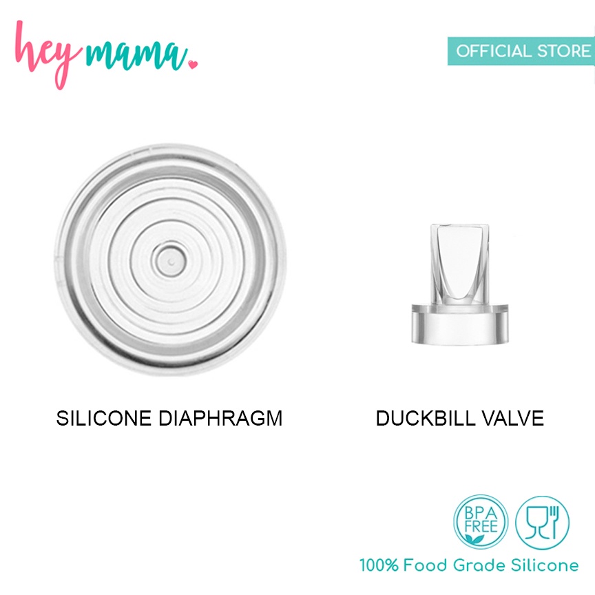 Hey Mama Clear Duckbill Valve Silicone Diaphragm Backflow Wearable ...