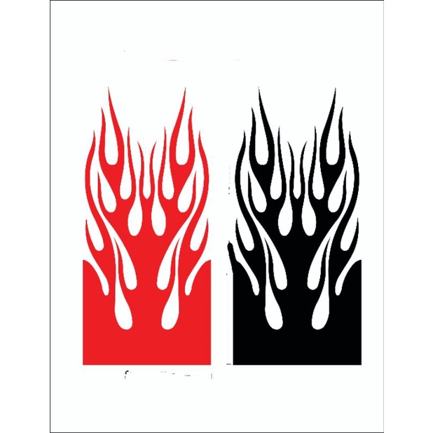 Front fender fire tribal Sticker cutting Sticker | Shopee Philippines