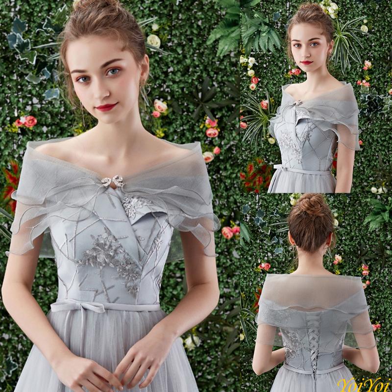 Yoi Women Layered Gauze Shawl Shrug for Rhinestone Buckle Wedding ...