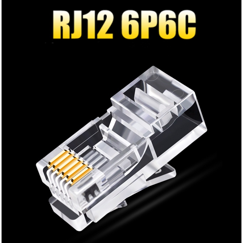 6P6C lengthened telephone crystal head RJ11 6P6C Extended rj12 6P6C six ...