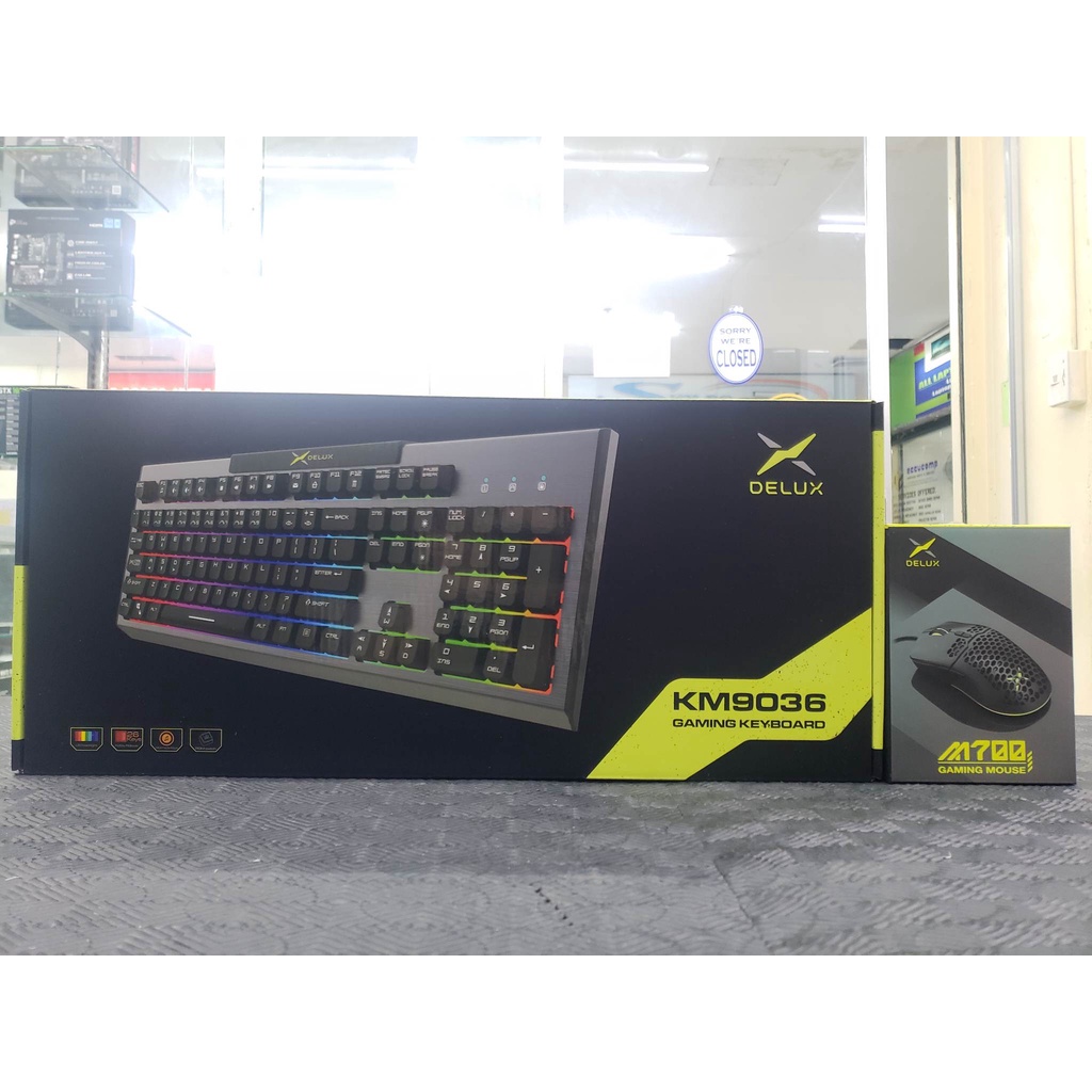 Delux KM9036 Wired Gaming Keyboard and M7000 GAMING MOUSE(BLACK ...