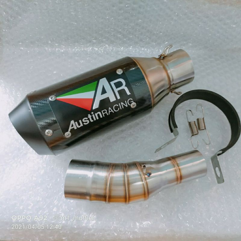 Exhaust Racing AR Austin short FULLSET STAINLESS for CBR R15 GSX XRIBE ...